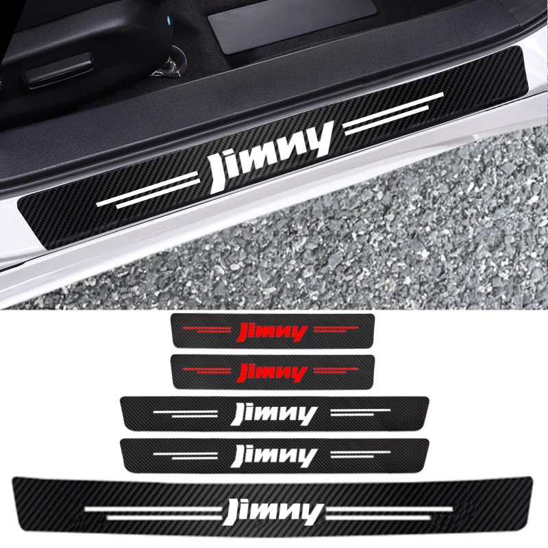 Car Door Sill Protector Stickers Carbon Fiber Rear Trunk Bumper ...