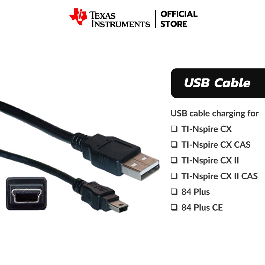 Texas Instruments USB Cable (Charging Cable) สาย USB สำหรับ TI 84 Plus ... Texas Instruments USB Cable (Charging Cable) สาย USB สำหรับ TI 84 Plus ...