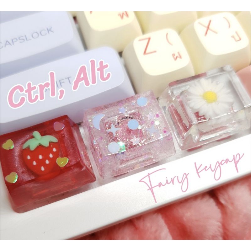 Keycap resin คีย์แคป ลายน่ารัก ราคาต่อชิ้น ปุ่ม Ctrl, Alt สำหรับ Mechanical Keyboard OEM profile ...