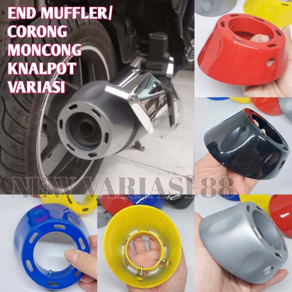End MUFFLER ENDCUP EXHAUST FUNNEL VARIO 125 150 PCX MIO SOUL MIO SMILE ...