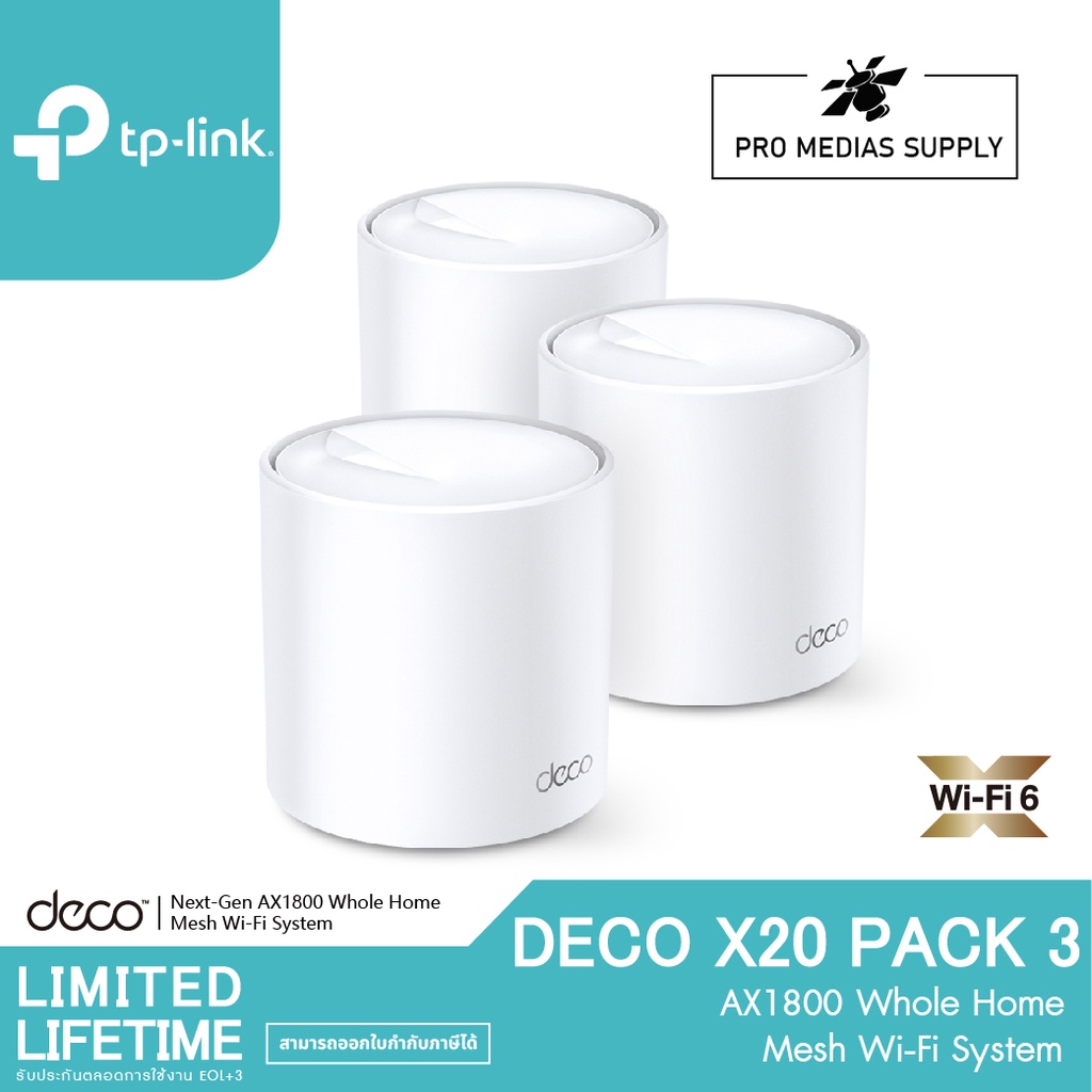 TP-LINK Deco X20 -Pack 3 AX1800 Whole Home Mesh Wi-Fi System | Shopee ...