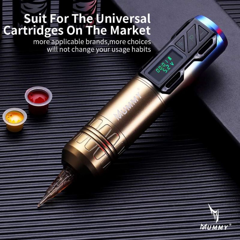 Mummy pen tattoo wireless ปากกาสักเพน Rotary ไร้สาย ใช้แบตเตอรี่ในตัว ...