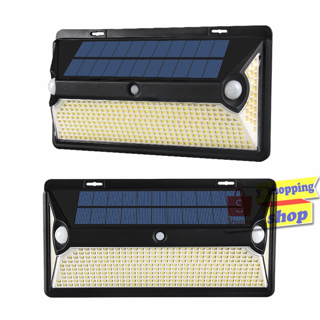 (1pcs)2023 NEW solar light Sensor 378 LED 3โหมด มีเซ็นเซอร์ 2 ตัว ขนาด ...