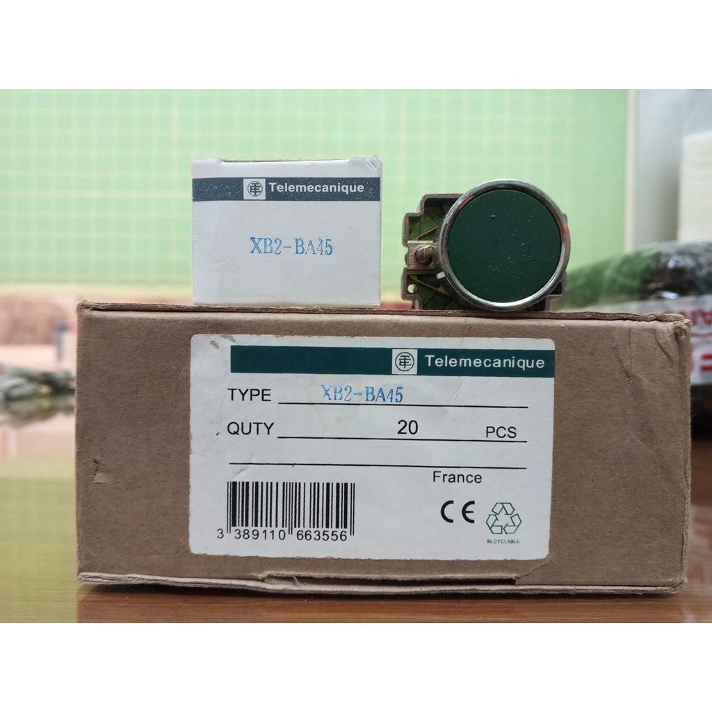 ปุ ่ มกด XB2-BA45 สีเขียว TELEMECHANIQUE ประเภทเก ่ า XB4 ZB4BZ105 ...