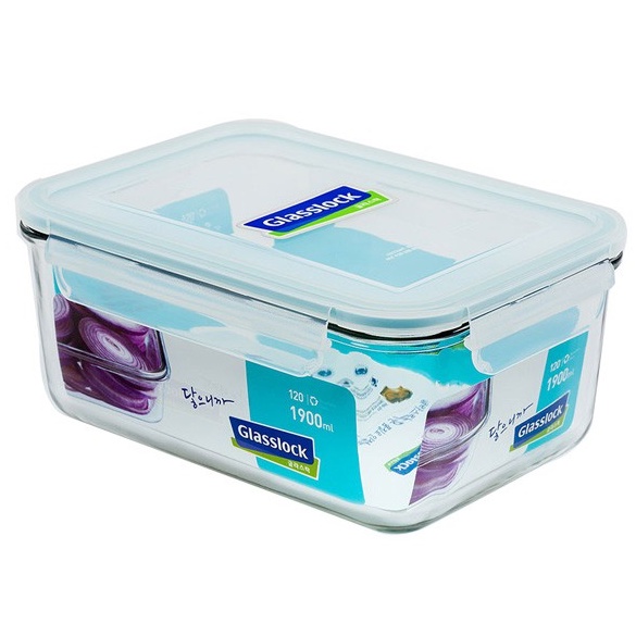 Glasslock 1900ml กล่องข้าวเก็บอุณหภูมิแก้วทนความร้อนด้วยไมโครเวฟ | Shopee Thailand