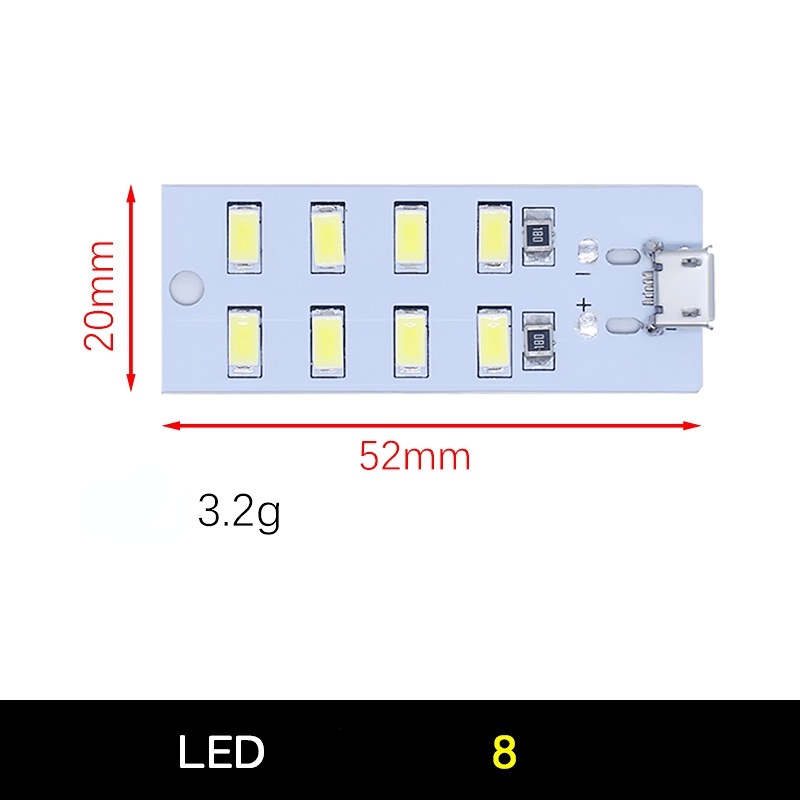 แผงไฟฉุกเฉิน 5730 Smd 5V 430mA~470mA สีขาว Mirco USB 5730 LED USB | Shopee Thailand