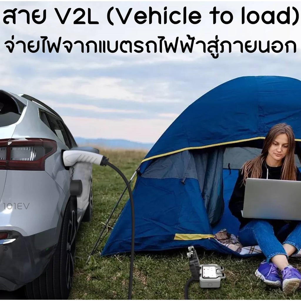 สาย V2L Vehicle to load จ่ายไฟจากรถไฟฟ้า 3x2.5 Sq.mm รองรับ JAECOO ...