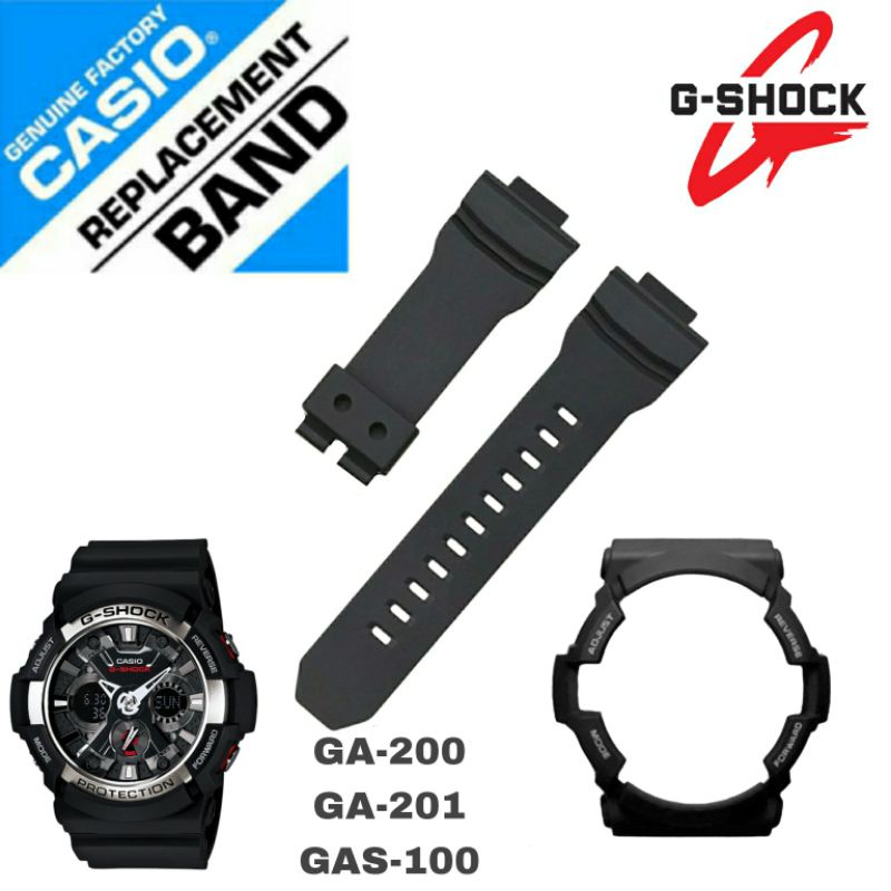 สายนาฬิกา Gshock แท้100% ฟร้อนท์แท้ GA200 GA201 GAS100 GAW-100B GA-150 200 201 300 310 GAS-100 ...