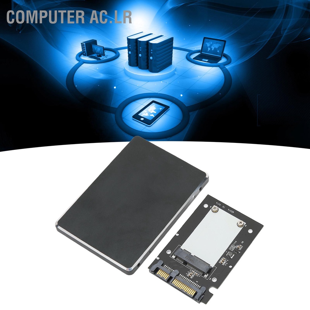 Computer Ac.lr SSD Enclosure MSATA to SATA III 2.5in All Aluminum Alloy ...