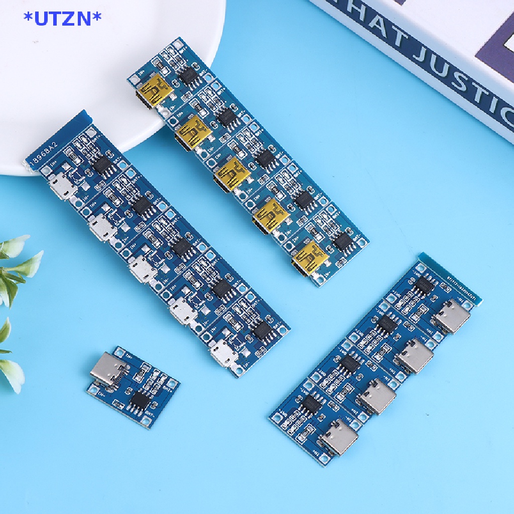 UTZN> 5 PCS 5V 1A TYPE-C Micro USB 18650 TC4056A Lithium Charging Board ...
