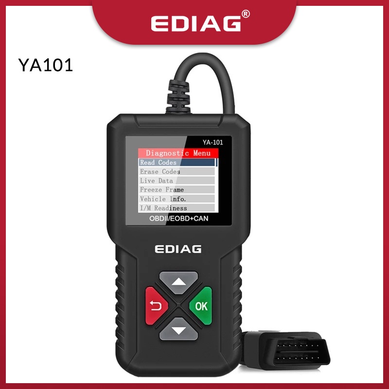 [จัดส่งวันเดียวกัน] Ediag YA101 Code Reader OBDII/EOBD แบตเตอรี่ทดสอบ YA-101 อัตโนมัติเครื่องมือ ...