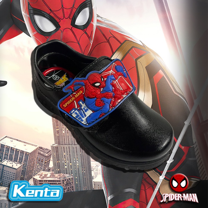 Kenta รองเท้านักเรียนอนุบาลชาย SpiderMan มีไฟ รุ่น SP-6529 SP-6530 ...