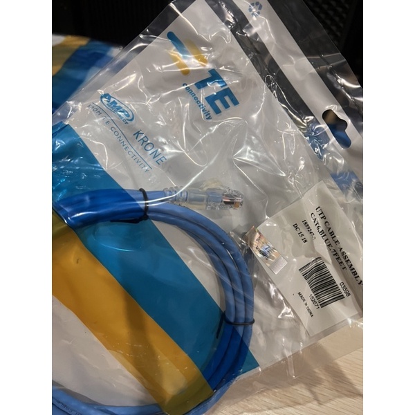 สายแลน AMP CAT6 Patch cord 2M blue 7feet ของใหม่เก่าเก็บมือสองพร้อมใช้ ...
