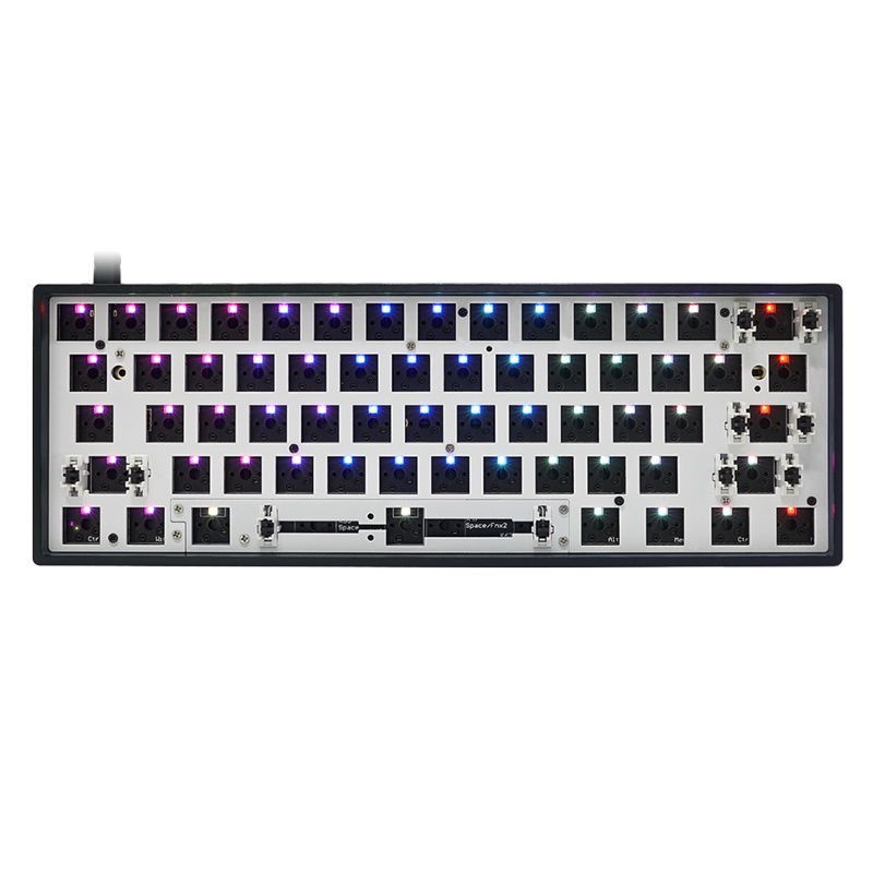 gk61 gk61x 60% custom mechanical keyboard rgb switch leds hot swapping ...