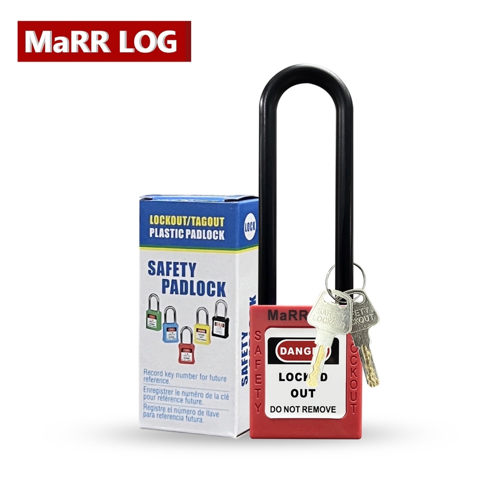 กุญแจนิรภัยแบบยาว Safety Lockout Padlock ,Lockout Long 76mm Nylon ...
