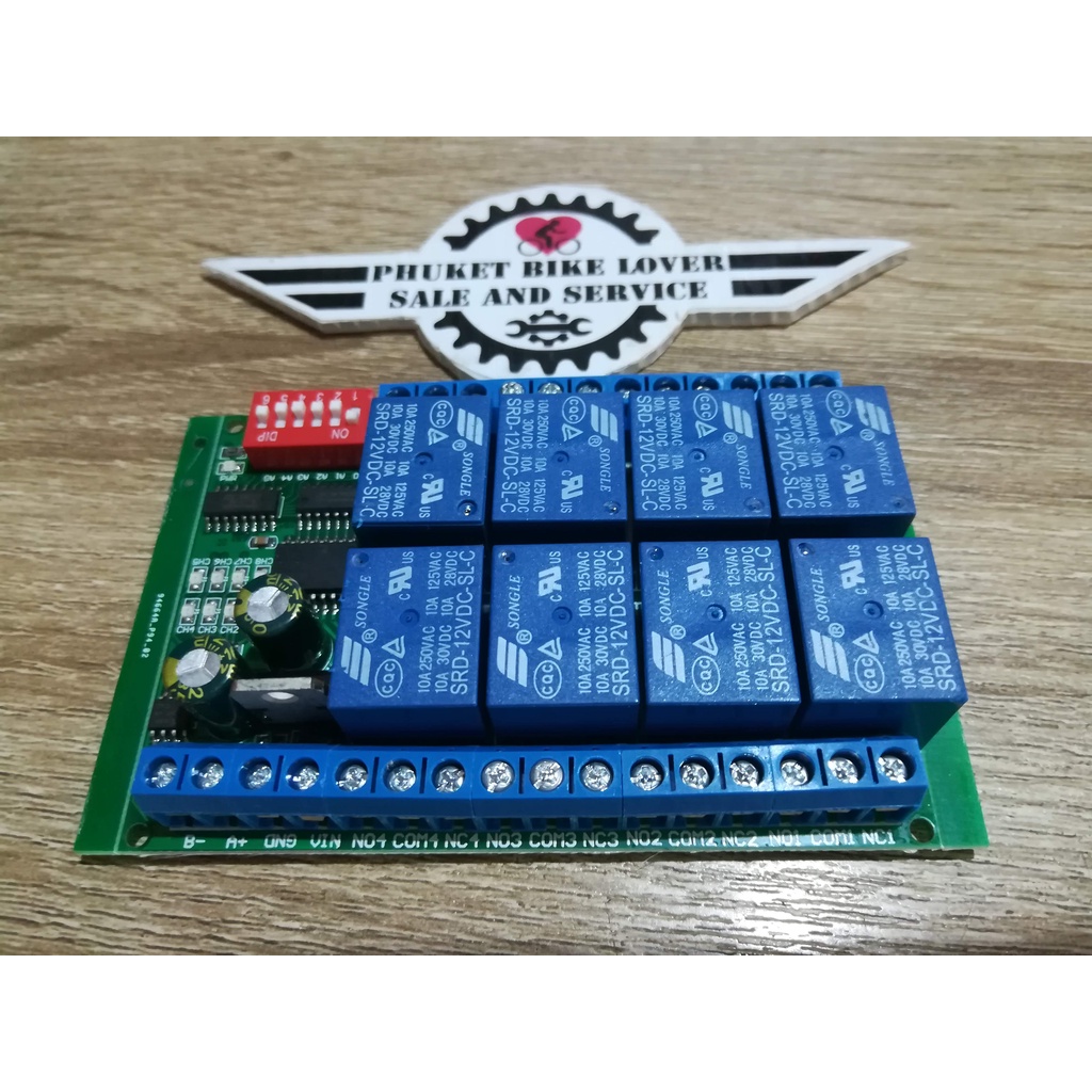 บอร์ดเรียนรู้ Modbus 12V RS485 Relay 8CH Modbus RTU 8 relay | Shopee ...