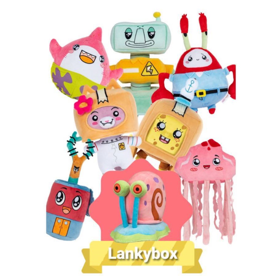 Lankybox Plush LankyBot Cyborg Plush Toy Thicc Shark Foxy Boxy Plush ...