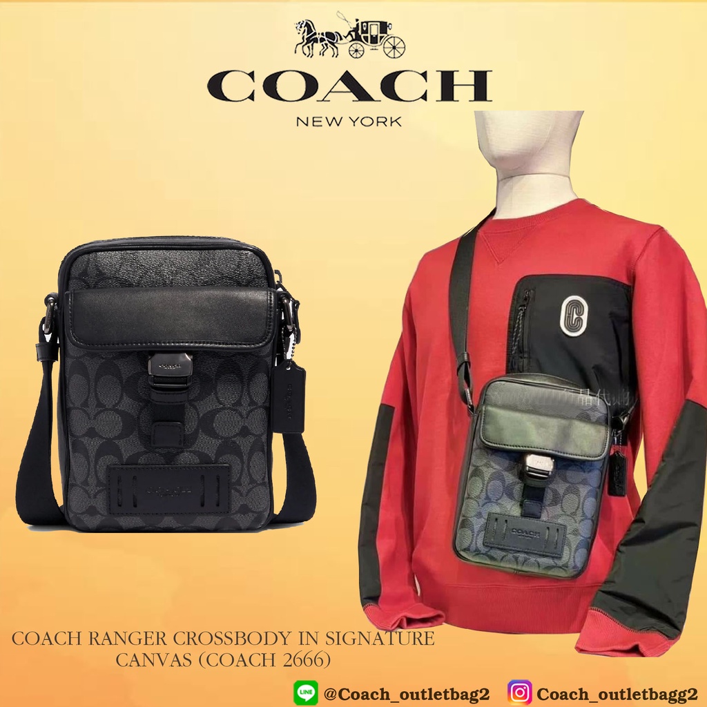 Coach RANGER CROSSBODY IN SIGNATURE CANVAS (COACH 2666) | Shopee Thailand