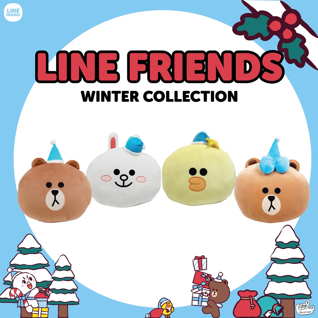 หมอน ขนาด 16 นิ้ว Winter Collection (LINE FRIENDS) | Shopee Thailand