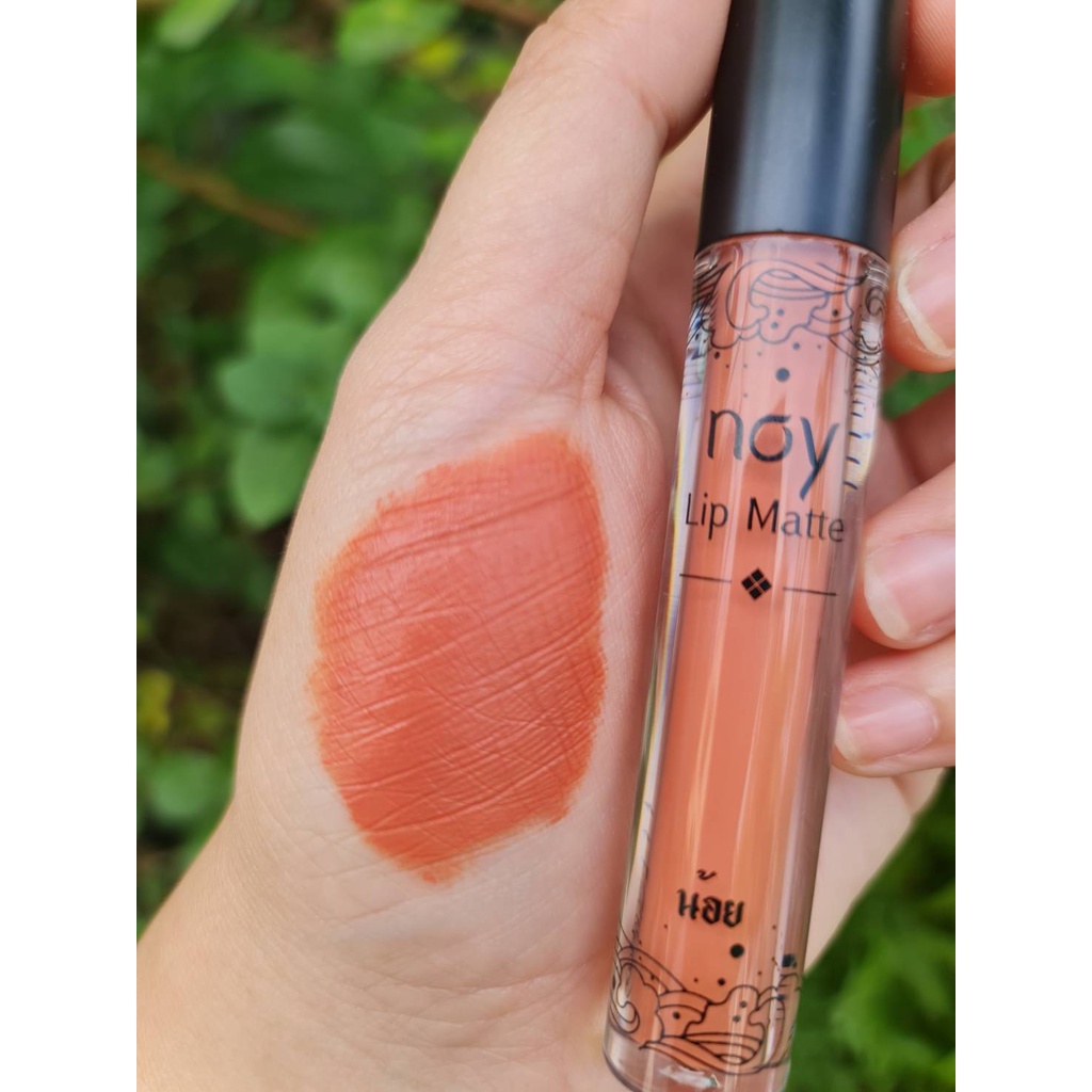 Noy Lip Matte - สีส้มสุก น้อยลิปแ ม ท ลิปสติก ติดทน กันน้ำ ริมฝีปากชุ่มชื้น | Shopee Thailand
