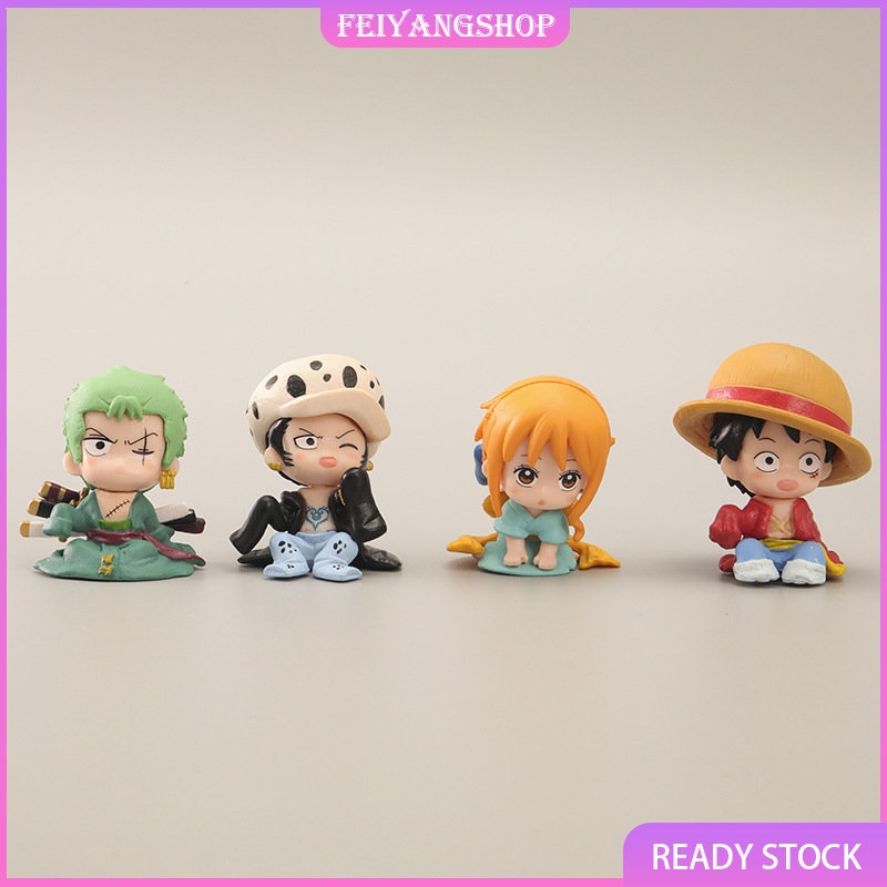 โมเดลฟิกเกอร์ One Piece Q Luffy Nami Law Zoro Mimi ของเล่นสําหรับเด็ก ...