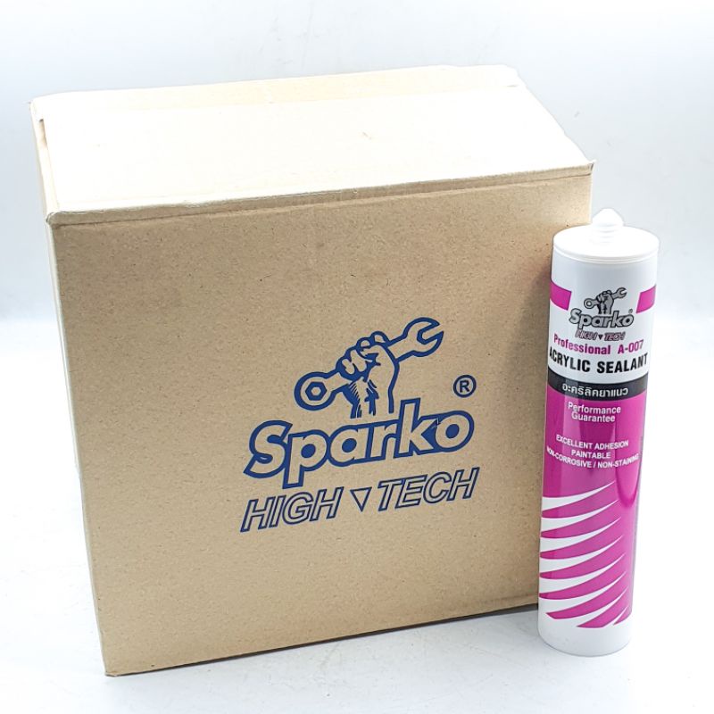 SPARKO แด๊ป อะครีลิคยาแนว สีขาว A-007 (25หลอด/ลัง) | Shopee Thailand