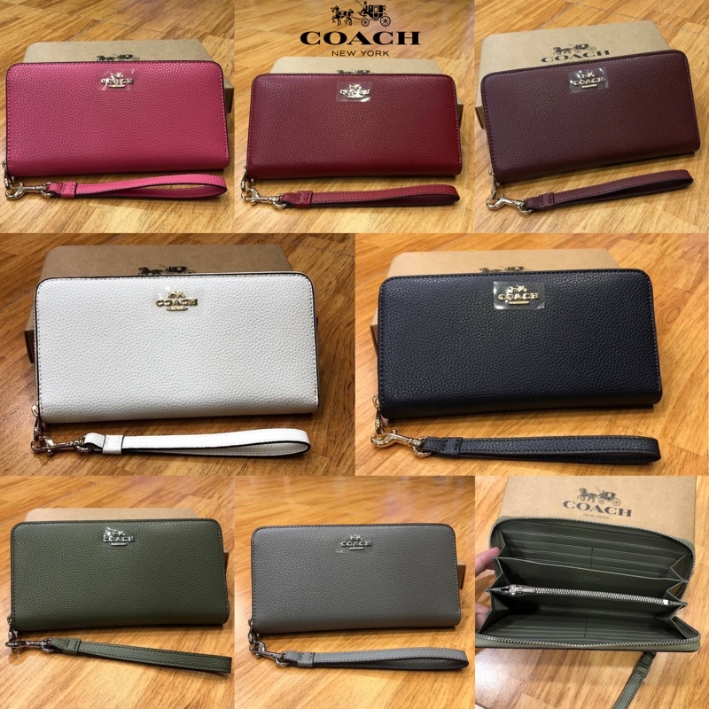 COACH C4451 LONG ZIP AROUND WALLET | Shopee Thailand