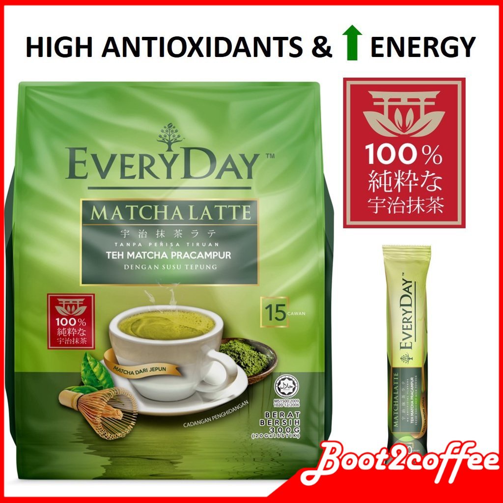 EVERYDAY Matcha Latte Single Pack (20g x 15s) | Shopee Thailand