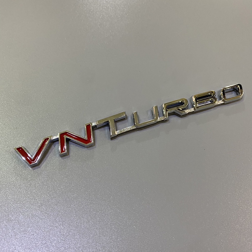โลโก้ แปะฝาท้าย VN-TURBO ยาว 16 ซม กว้าง 2 ซม มีกาว 2 หน้า โลโก้ทาย ...