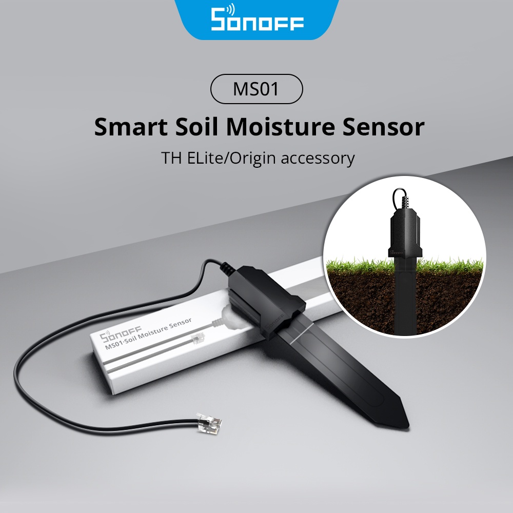 Sonoff MS01- เซนเซอร์วัดความชื้นในดินอัจฉริยะ พร้อมอะแดปเตอร์ RJ9 IP55 ...