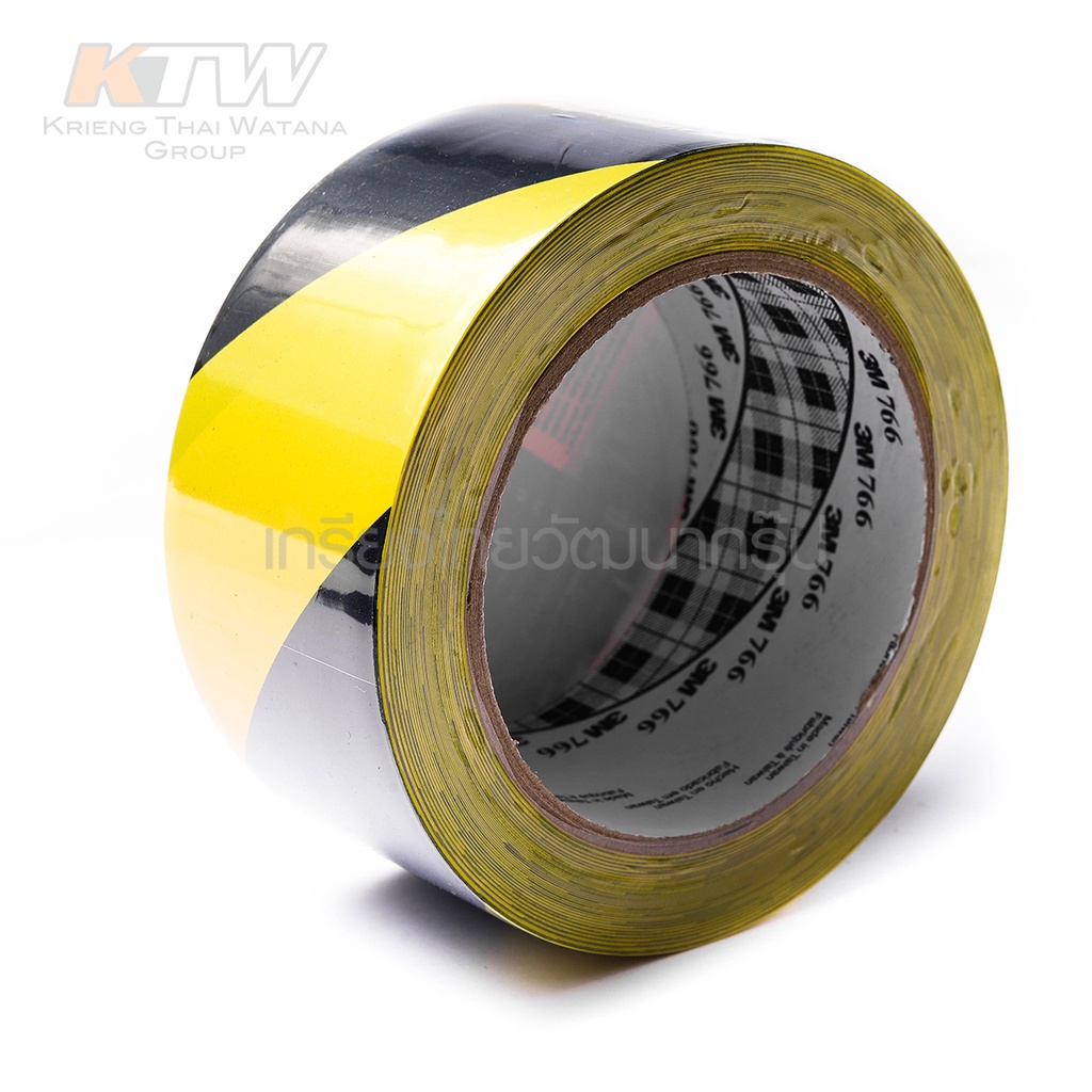 เทปตีเส้นพื้น3M T76 สีเหลือง/ดำ 2"X36หลา | Shopee Thailand