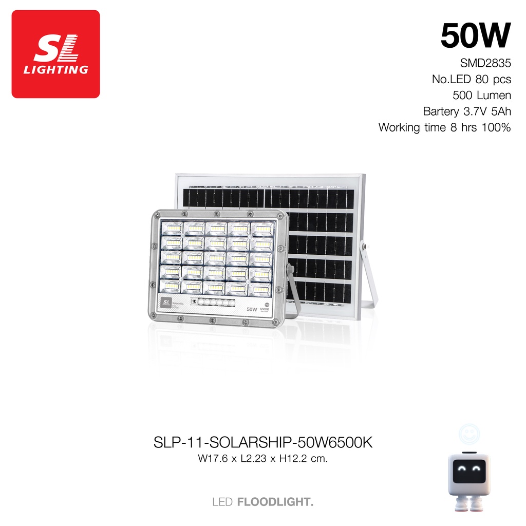 SL LIGHTING | SOLARCELL FLOODLIGHT รุ่น SOLARSHIP 50W, 100W, 200W โคมไฟ ...