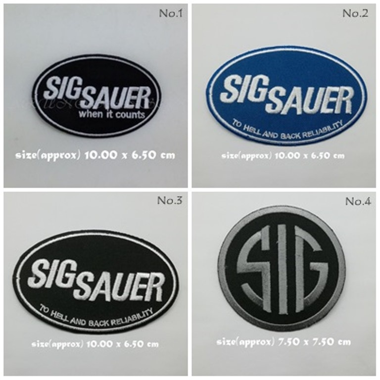 SIG Sauer Gun ตัวรีดติดเสื้อ แจ๊คเก็ต อาร์ม ยีนส์ Hipster Embroidered Iron on Patch DIY | Shopee ...
