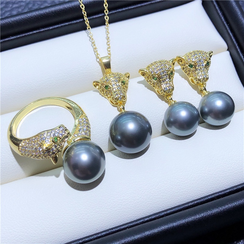 ชุดแหวนต่างหู เข็มเงิน S925 ชุบทองแดง 18K รูปเสือดาว DIY | Shopee Thailand