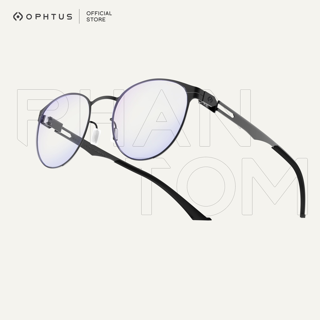 OPHTUS แว่นกรองแสงสำหรับเกมเมอร์ รุ่น Phantom สี Black เลนส์ RetinaX Clear | Shopee Thailand