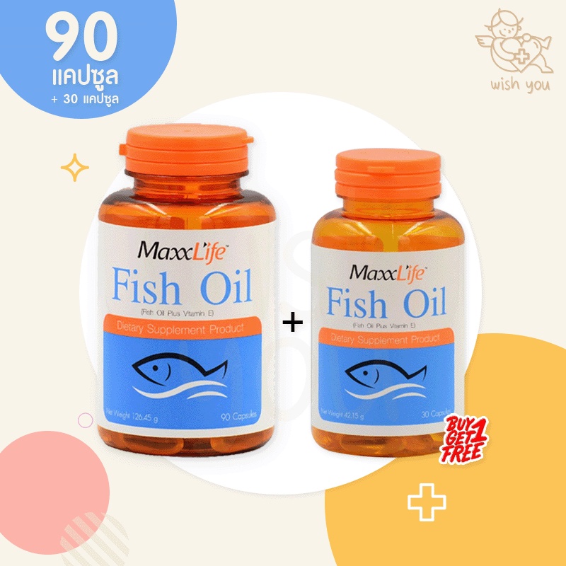 MaxxLife Fish Oil Plus Vitamin E แม็กซ์ไลฟ์ น้ำมันปลา ผสมวิตามิน อี ...