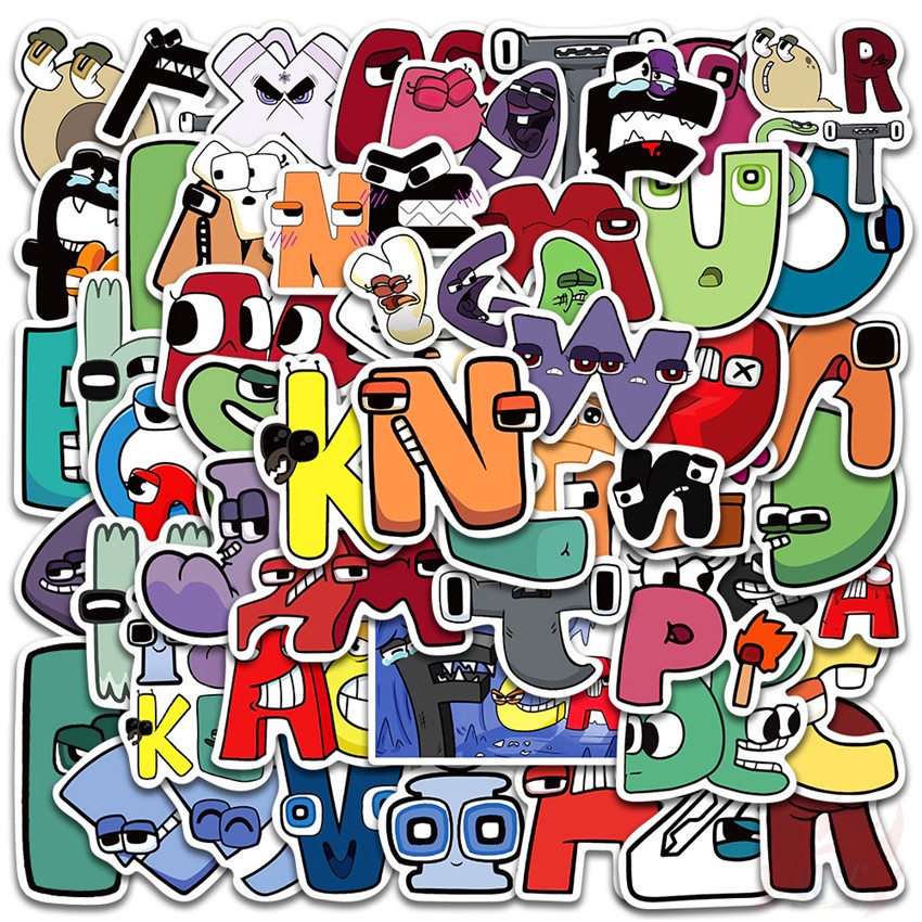 Alphabet Lore Series 01 Stickers 50Pcs/Set Waterproof DIY Fashion ...