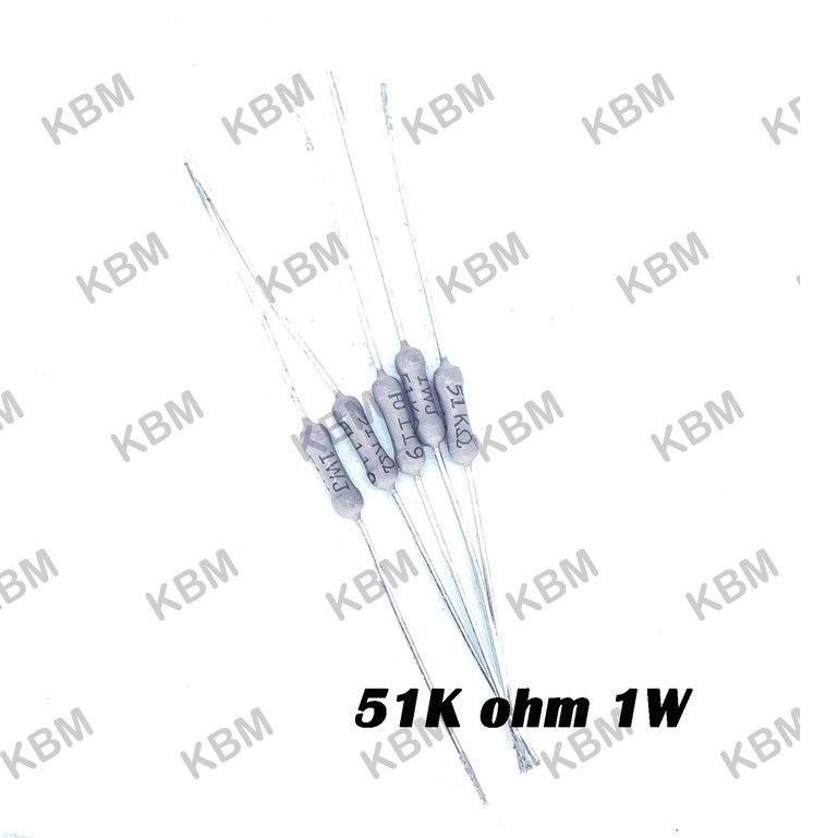 Resistor ตัวต้านทาน 51Kohm 1W 2W 3W | Shopee Thailand