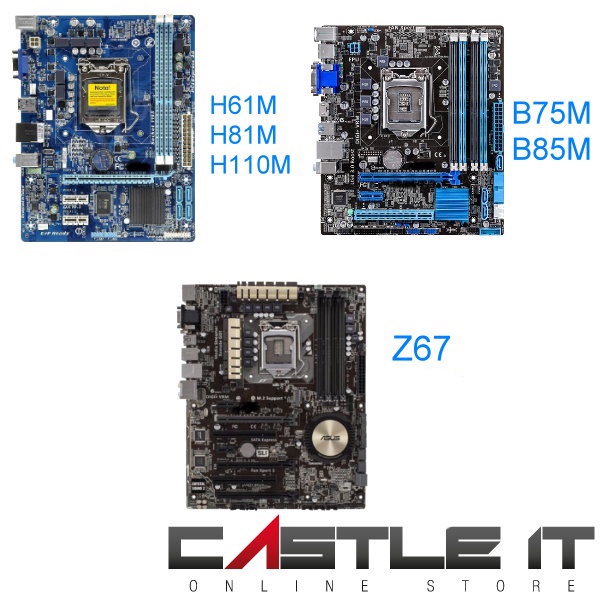 H61m H81M H110M B75M B85M Z67 Z77 A320M B450M LGA1150 1151 1155 1156 เมนบอร์ดใช้ข้อบกพร่องผิด ...