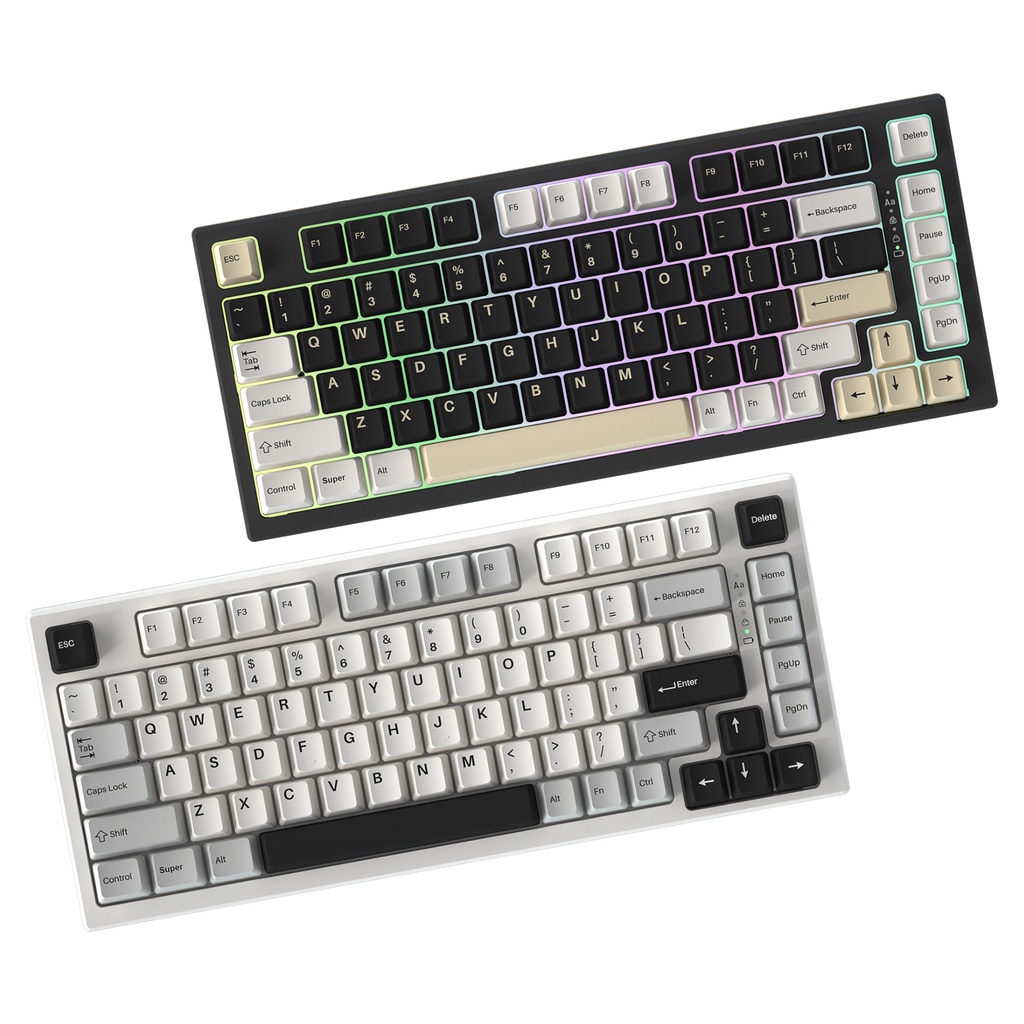 Yunzii YZ75 Pro 75% Hot Swappable Wireless Gaming Mechanical Keyboard, RGB Backlights, BT5.0/2 ...