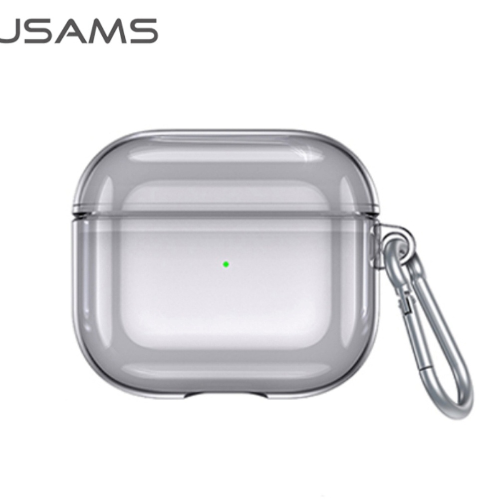 USAMS เคสแบบใสพร้อมห่วงคล้อง ใช้สำหรับ AirPods3 | Shopee Thailand