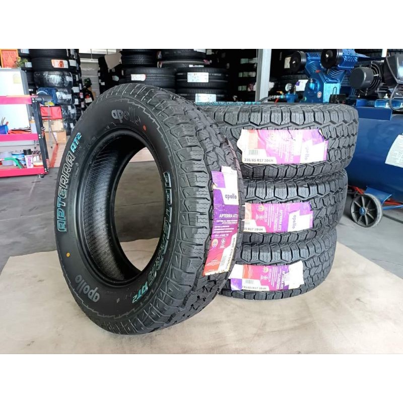 ยางใหม่ค้างปี 235/65R17 Apollo Apterra AT2 ผลิตปี 2023 พร้อมจุ๊บลมแปซิฟิก 4 ตัว จัดส่งฟรีมีเก็บ ...