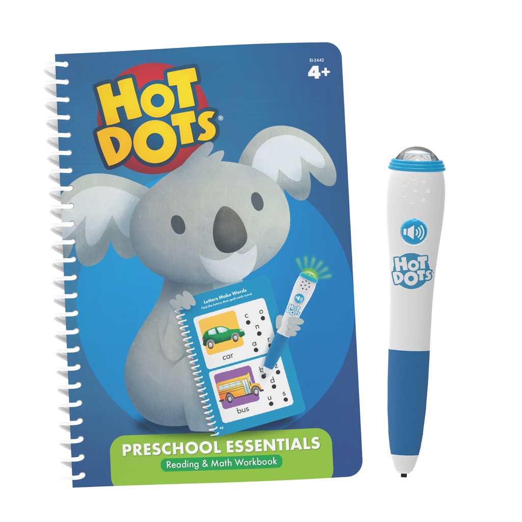 Hot Dots Preschool Essentials Reading & Math Workbooks [Educational ...