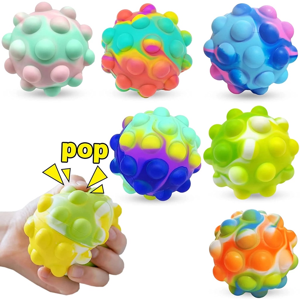 Fun Anti-Stress Push Bubble 3D Ball Pop It Fidget ของเล่นความเครียด ...