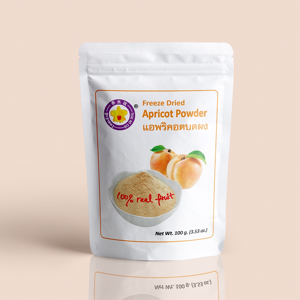 แอพริคอตบดผงฟรีซดราย 100 กรัม (แอพริคอตแท้ 100%) - Freeze Dried Apricot ...