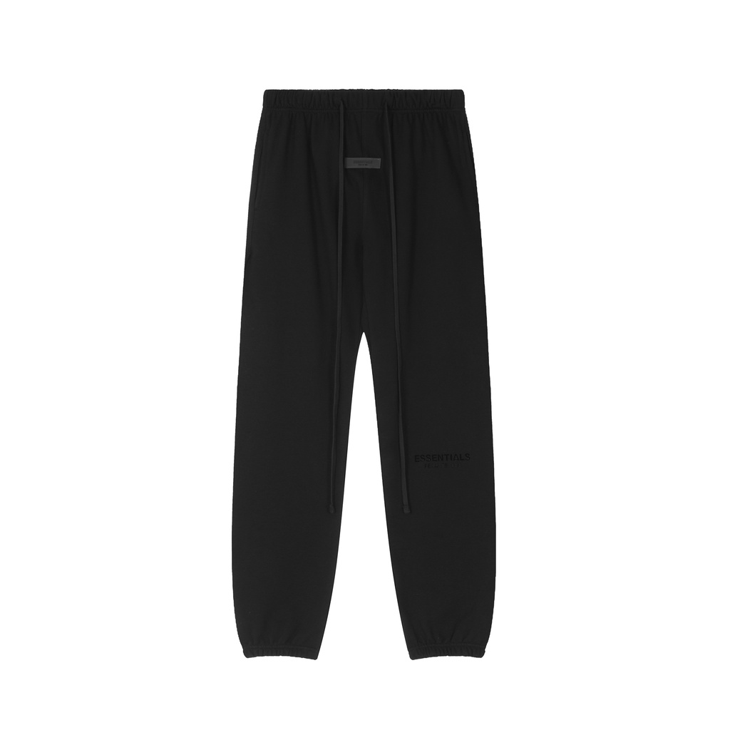 Fear OF GOD DOUBLE LINE ESSENTIALS Drawstring Leggings FOG ตัวอักษรแฟชั่น Flocking กางเกงลำลอง ...