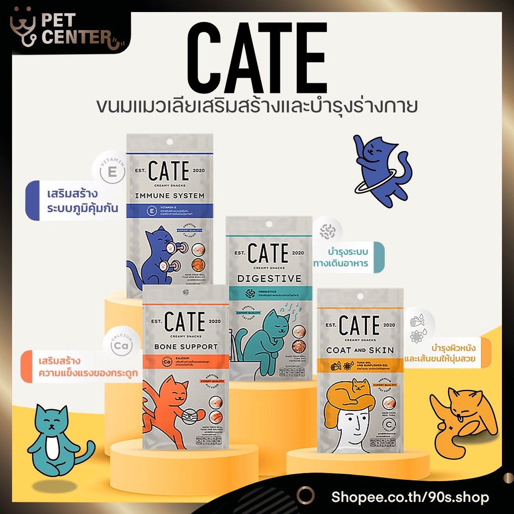 Cate - Cat Snack เคท™ ขนมแมวเลียบำรุงสุขภาพ มีทุกสูตร Prebiotics ...