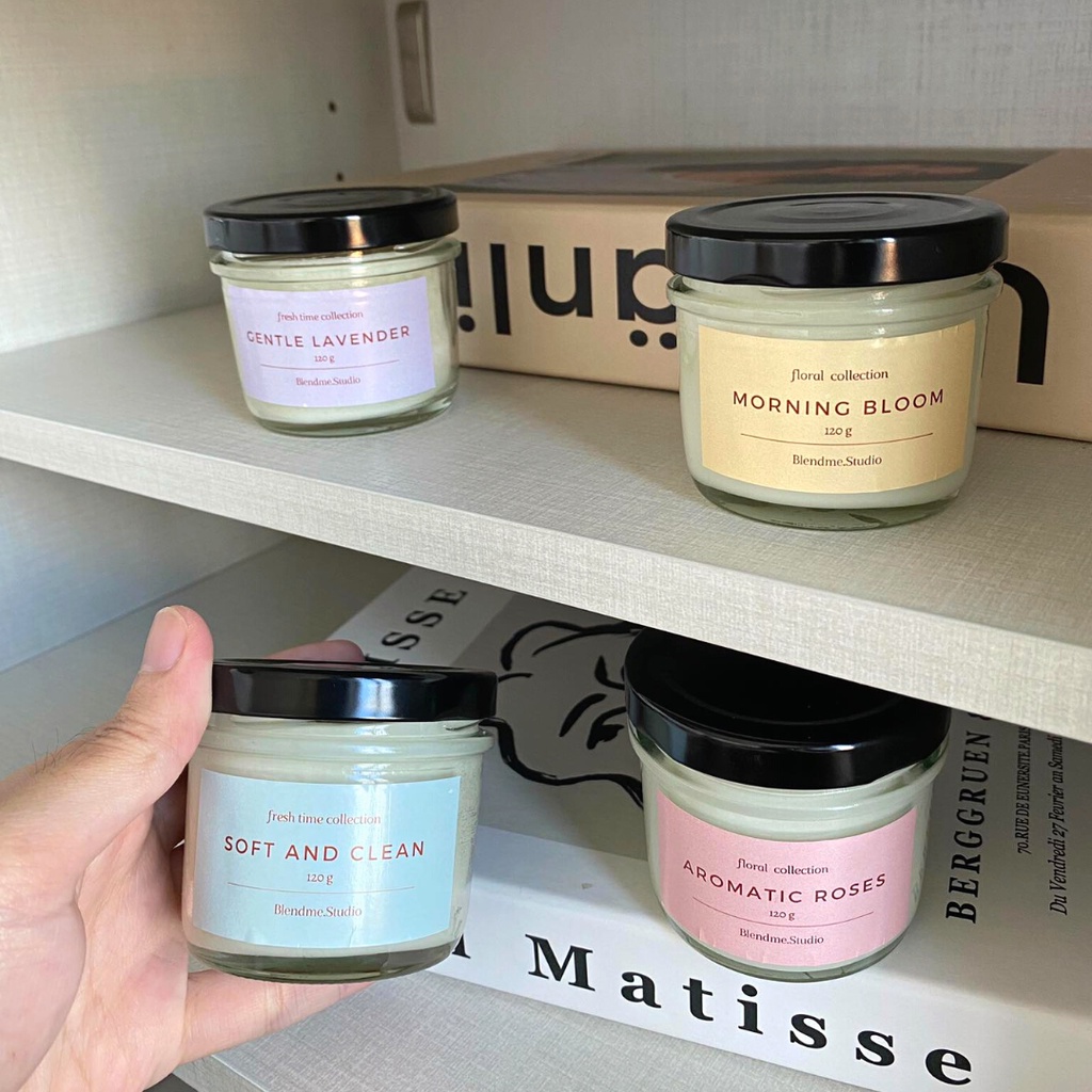 พร้อมส่ง เทียนหอมไขถั่วเหลือง แบบแก้ว ขนาด 120 กรัม Classic Size ...