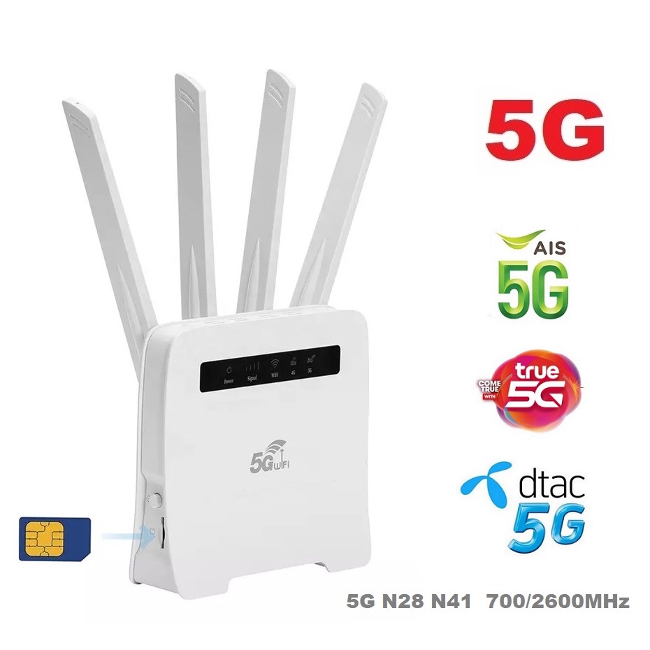 5G Wireless Router รองรับ 5G 4G 3G AIS, DTAC, TRUE ,NT 5G Internet ...