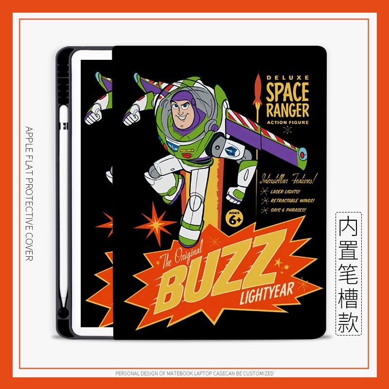 Buzz Lightyear เคสไอแพด mini 1/2/3/4/5/6 air 4/5 เคส มีถาดใส่ปากกา 10.2 ...